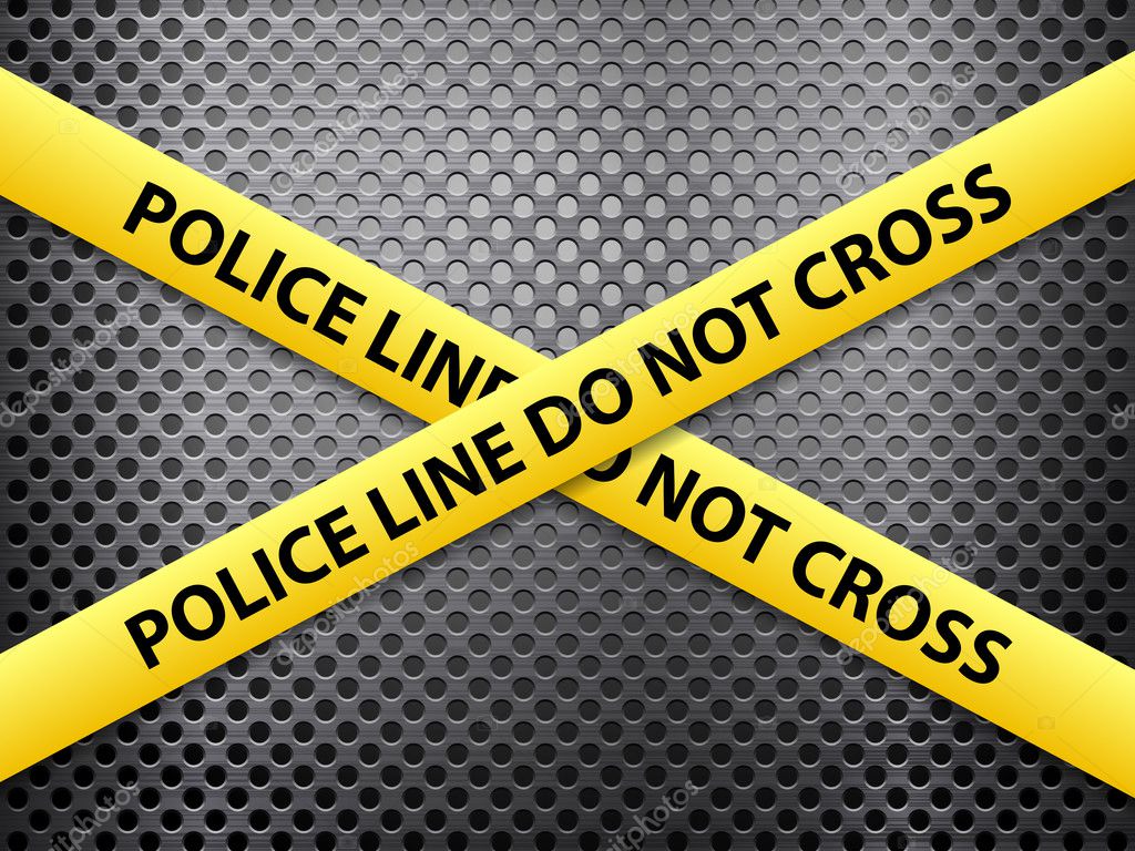 Police line metal background Stock Vector by ©julydfg 38567901