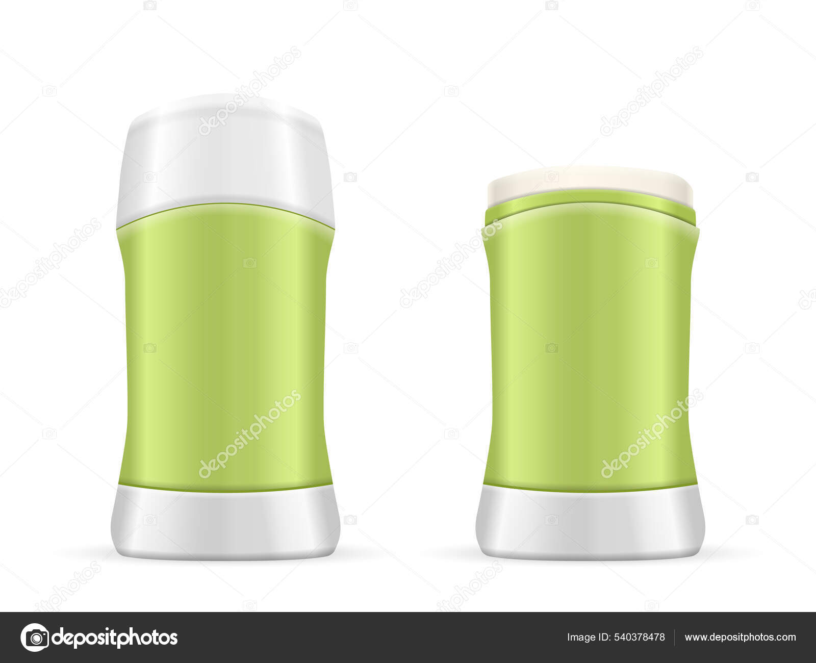 Stick Deodorant Set White Background Vector Illustration Stock Vector ...