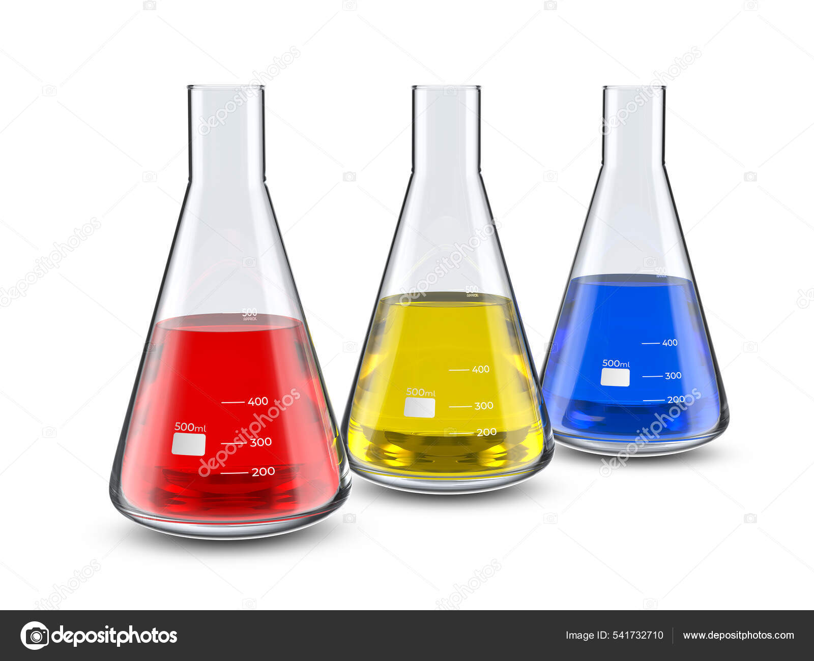 Erlenmeyer Flasks White Background Illustration Stock Photo by ©julydfg ...