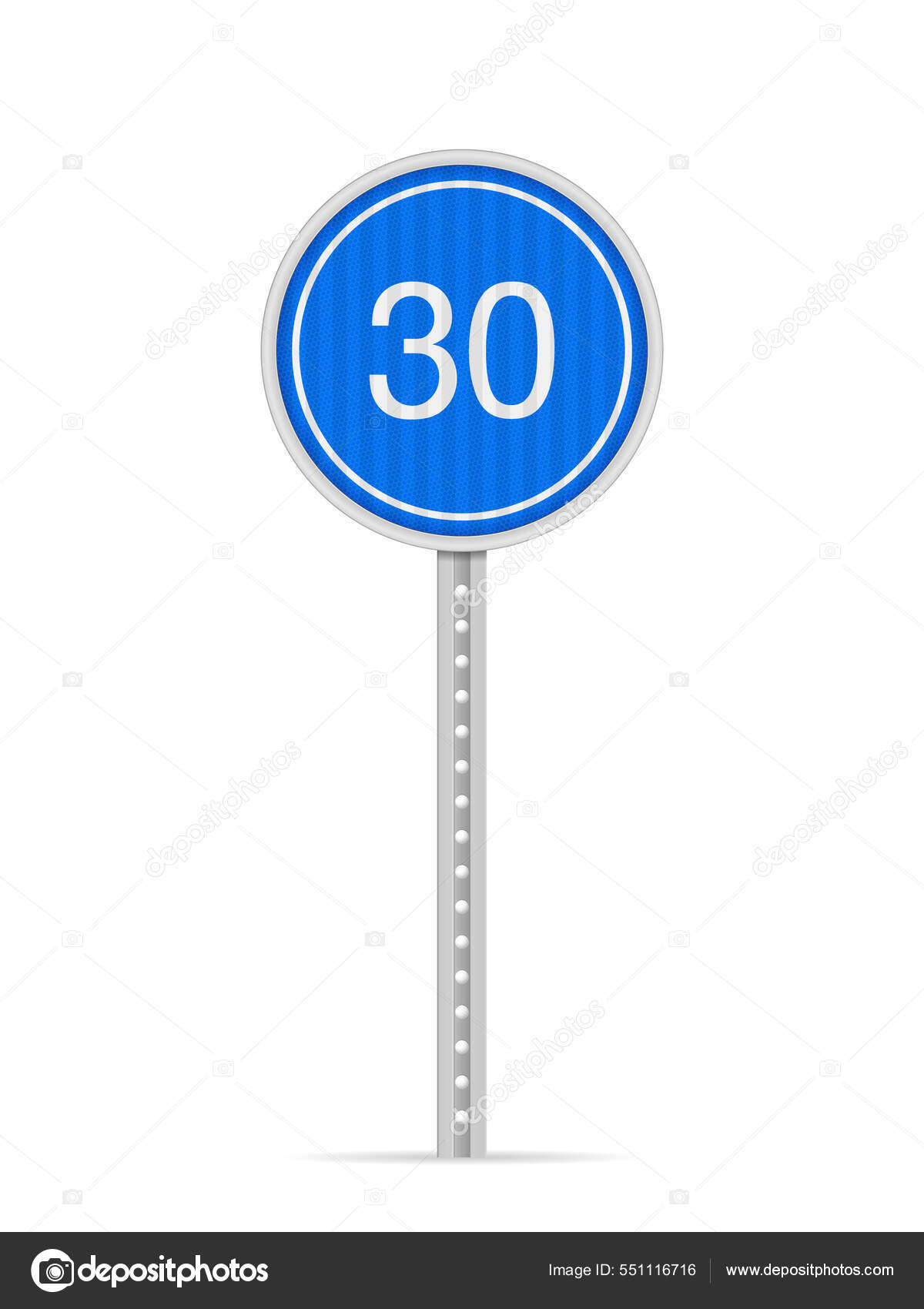 Minimum Speed Limit Road Sign White Background Vector Illustration ...