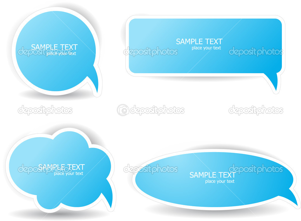Speech bubbles in blue color Stock Vector Image by ©artlana #19824991