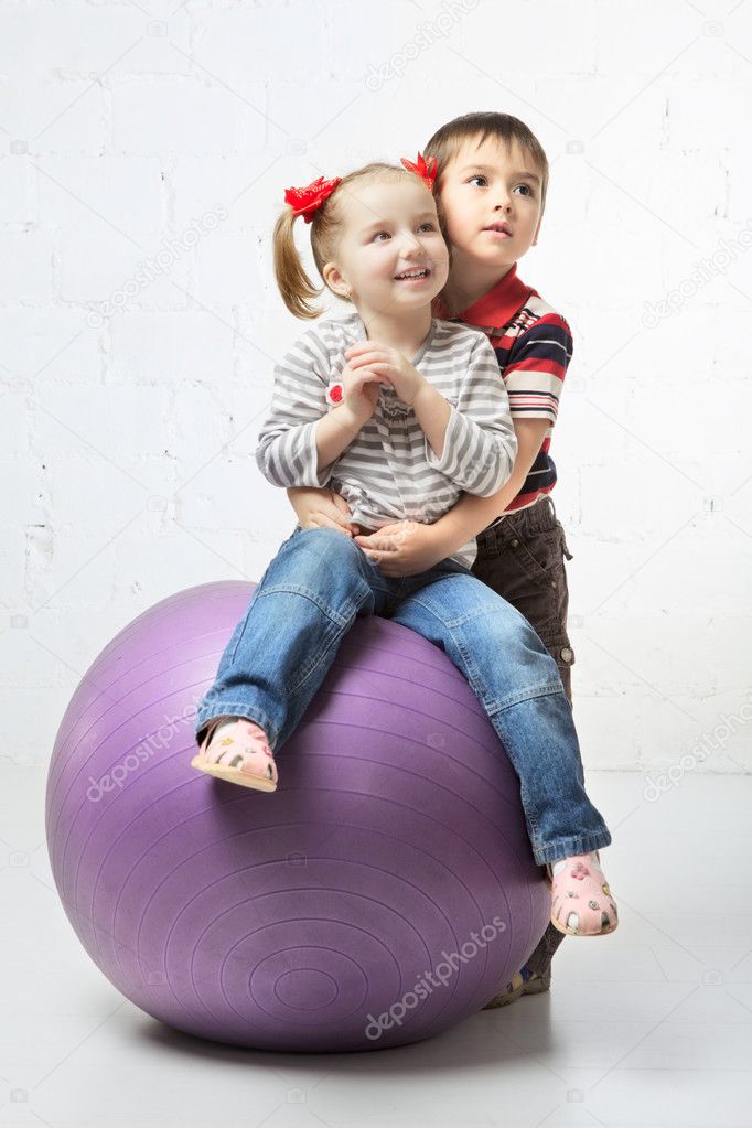 Children With Ball — Stock Photo © mr_Brightside #25272707