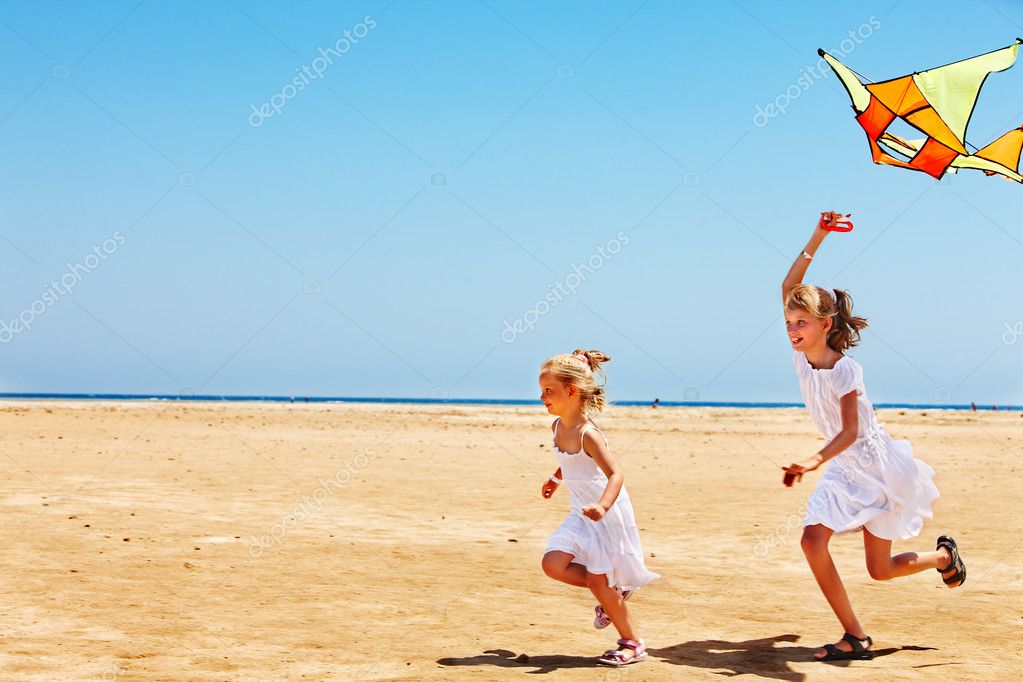 Children Flying Kites