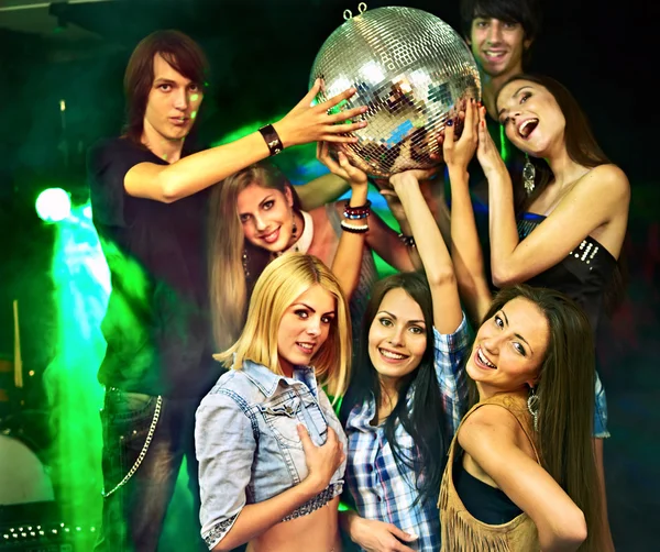 Woman on disco in night club. - Stock Image - Everypixel