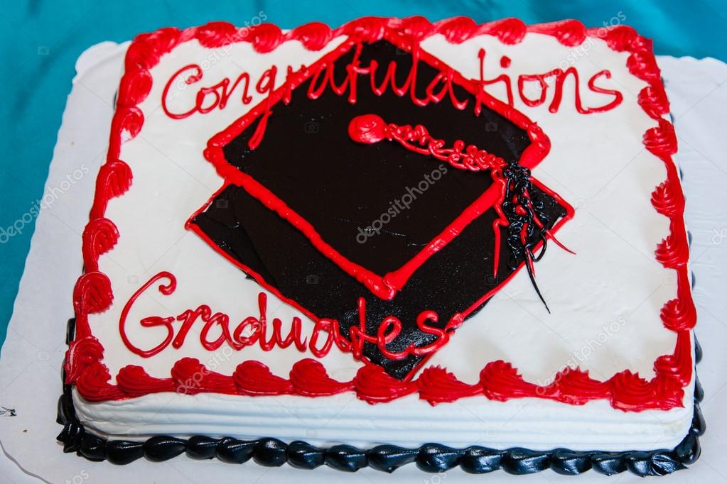 Red Graduation Sheet Cakes