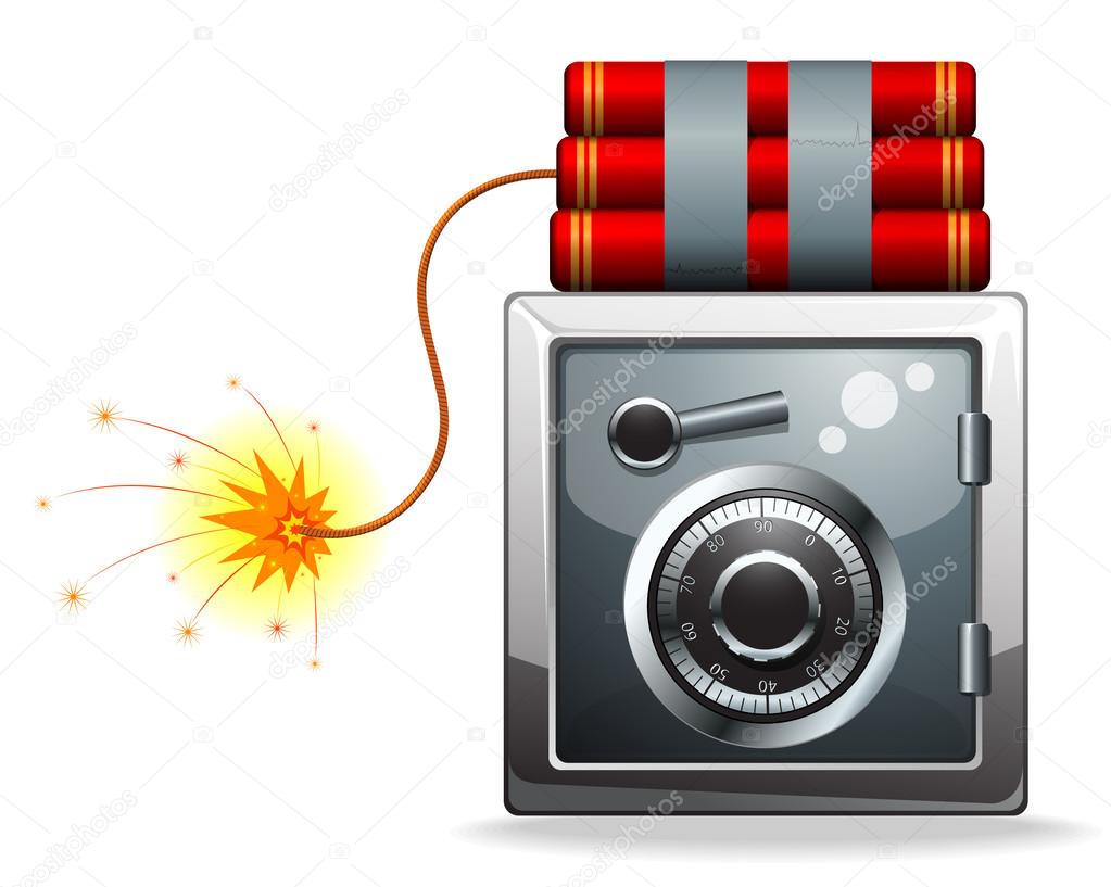 Dynamite on safe Stock Vector Image by ©ayax55 #45140535