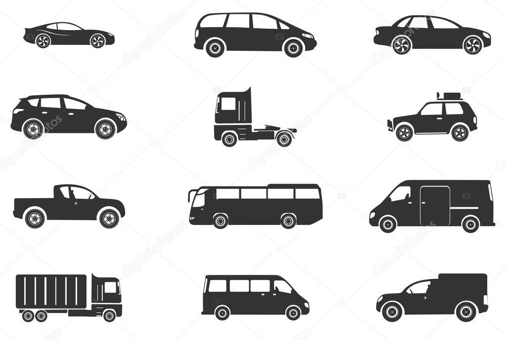 Vehicles Icon Set Stock Vector Image by ©ayax55 #45370115