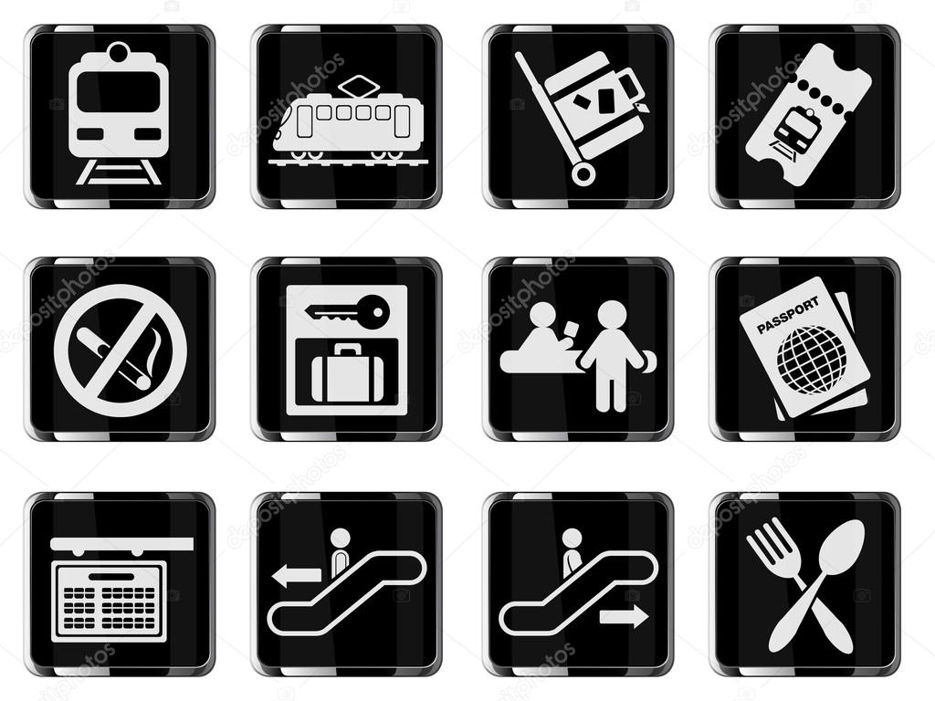 Bahnhofssymbole — Stockvektor © ayax55 #47580617