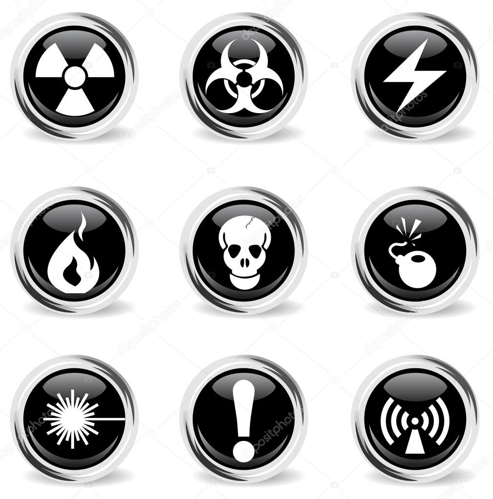 Hazard Sign Icons — Stock Vector © ayax55 #48347489