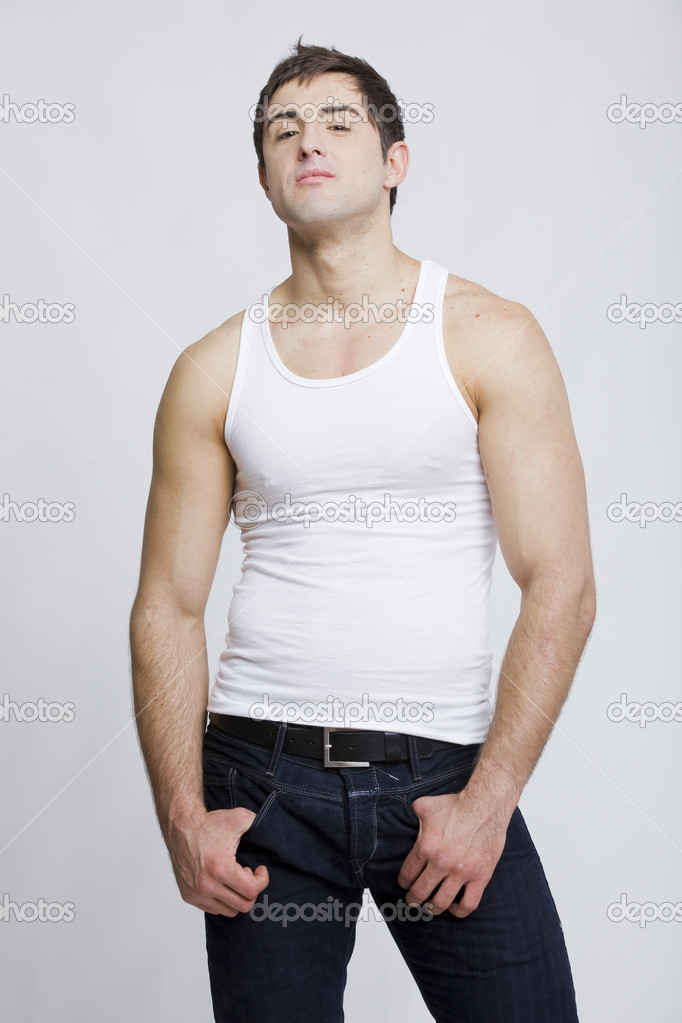 Healthy handsome fit man — Stock Photo © Immfocus #27901227