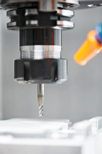 Close-up process of metal machining by mill — Stock Photo © kalinovsky ...
