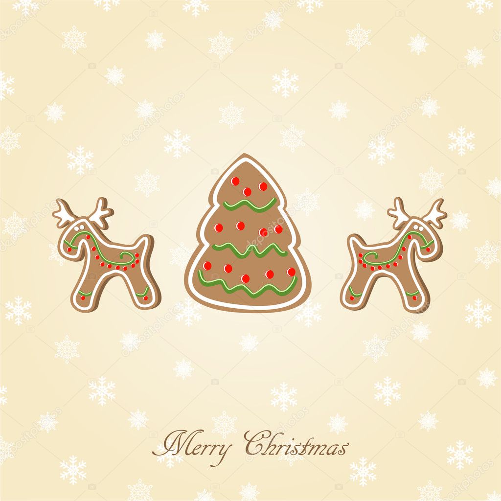 Candy Christmas card. Vector illustration Stock Vector by ©khvost 13321286