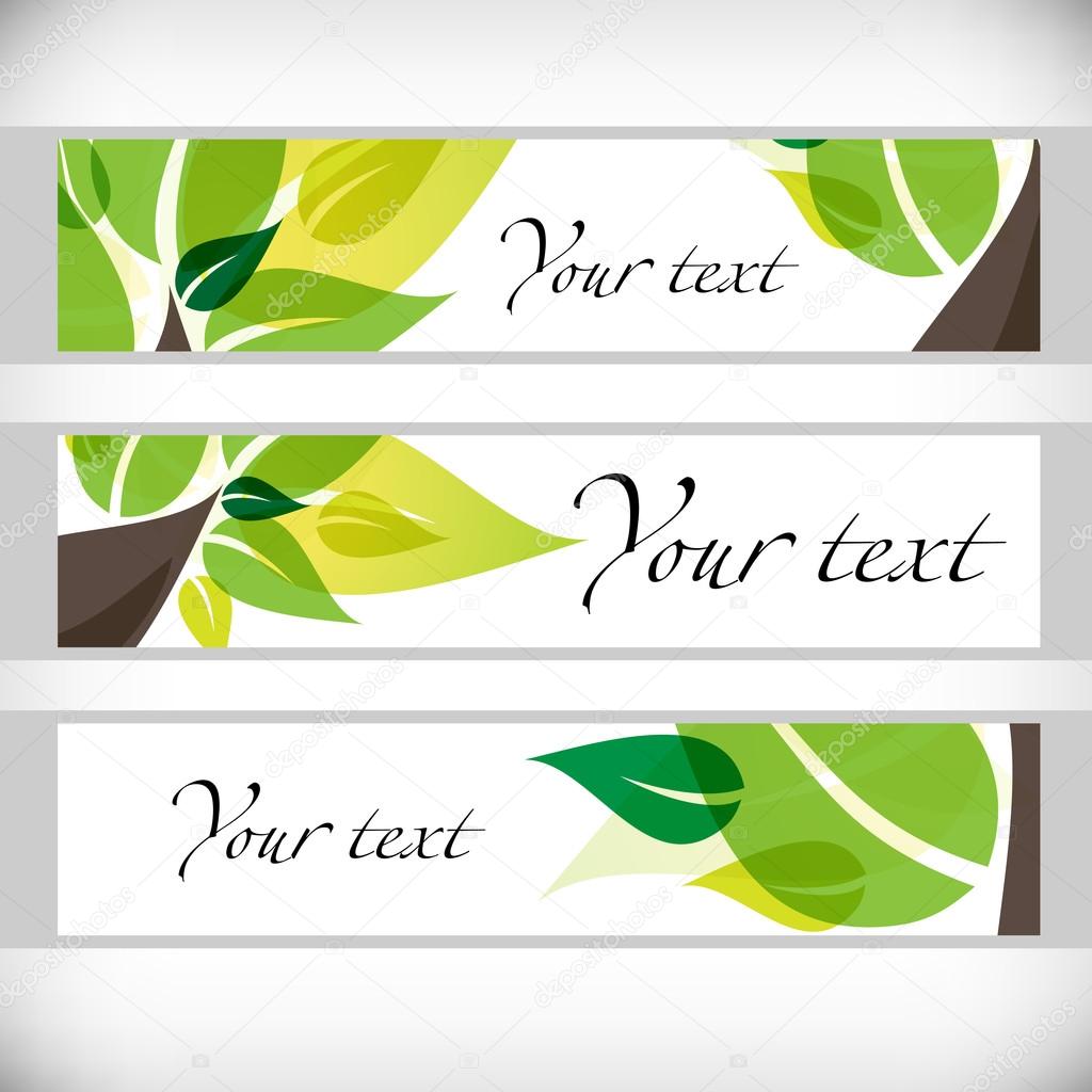 Tree banners illustration Stock Photo by ©helenka 13879877