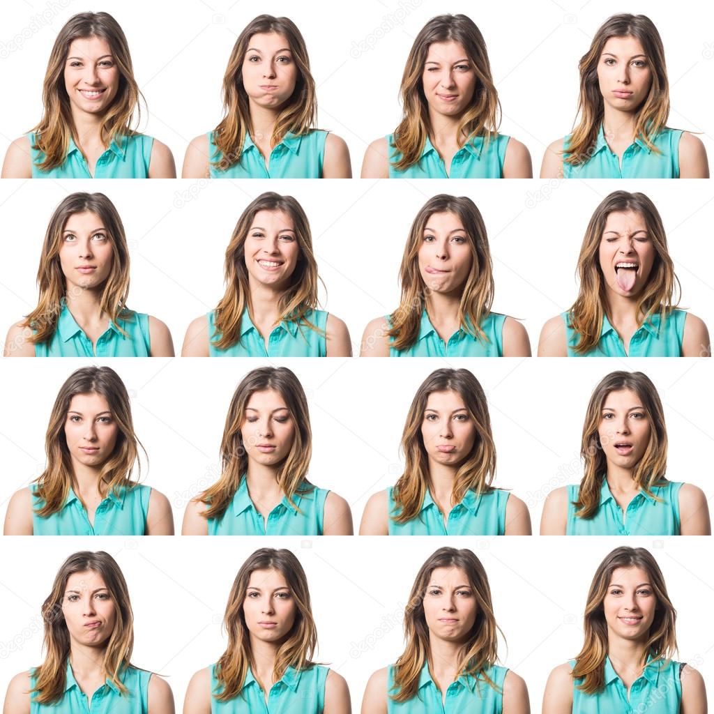 Beautiful Young Woman Multiple Portrait Stock Photo by ©william87 50466751