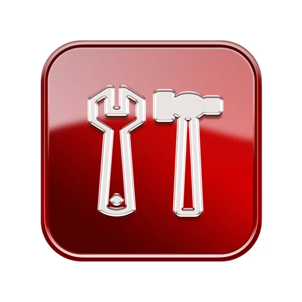 Tools icon red, isolated on white background — Stock Photo © zeffss ...