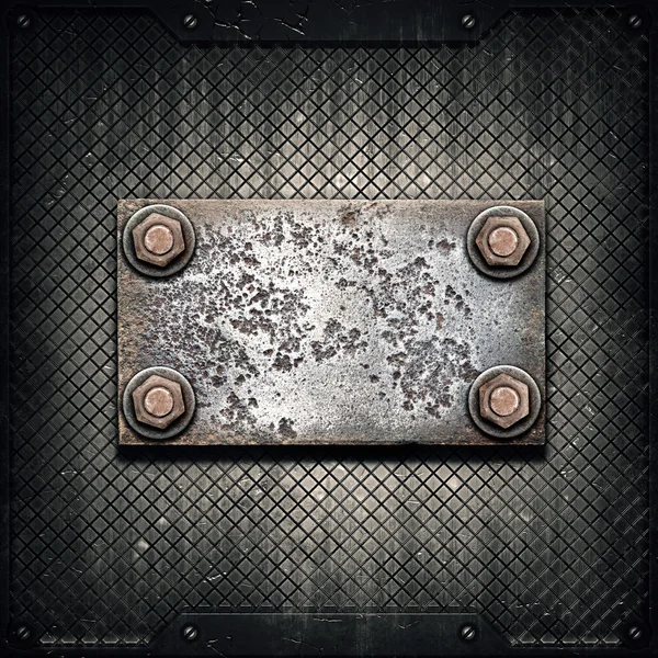 Old metal plate on metallic wall Stock Photo by ©zeffss 30554353