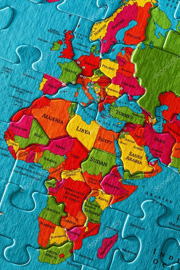 Map puzzle — Stock Photo © Shebeko #28759875