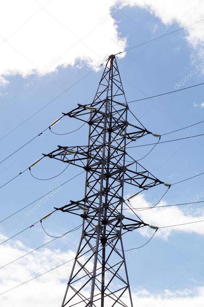 High voltage tower at sky Stock Photo by ©Shebeko 32803647