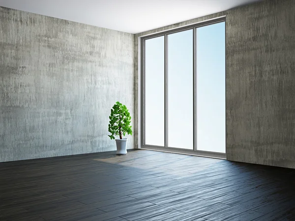 Empty room with window — Stock Photo © Ciklamen #21312001