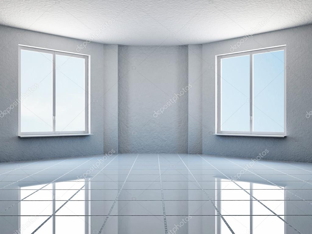 Empty room with windows Stock Photo by ©Ciklamen 23702101