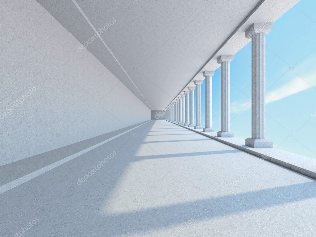 A long corridor — Stock Photo © Ciklamen #35393429