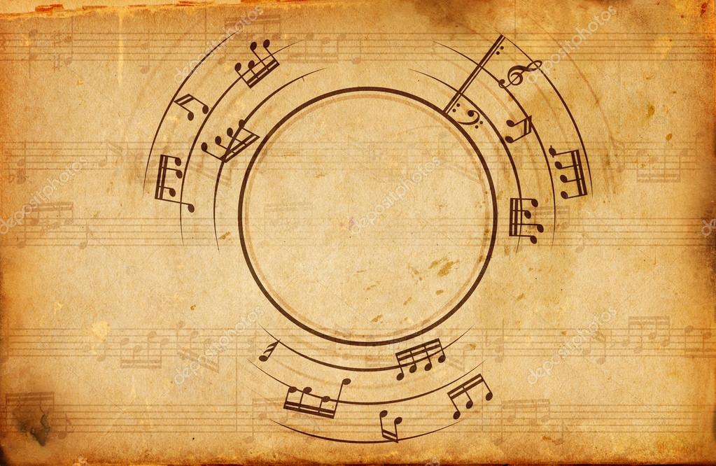 Musical notes frame Stock Photo by ©spaxiax 19525487