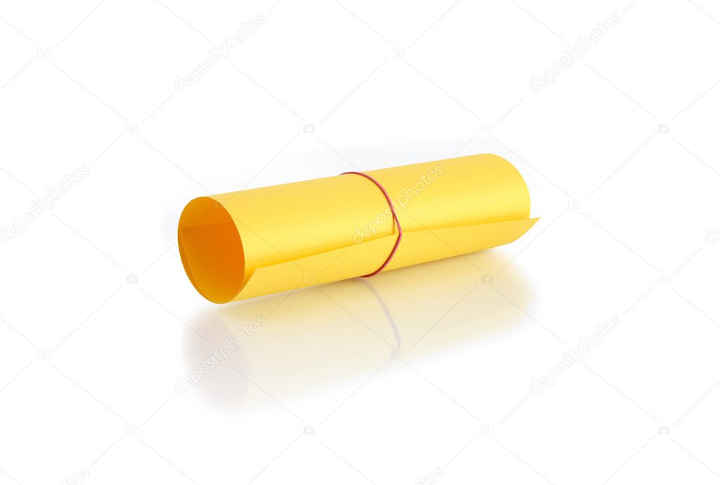 Roll Of Yellow Paper — Stock Photo © kvkirillov #20117883