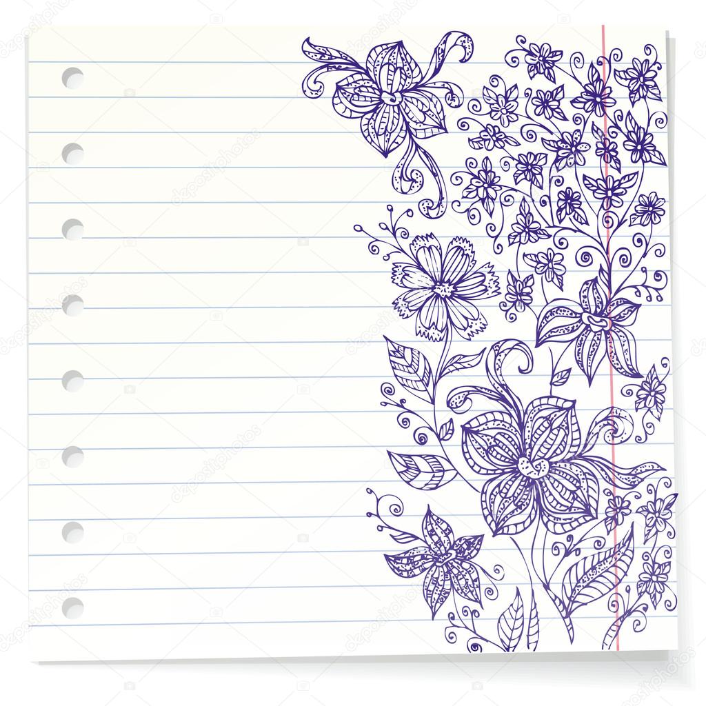 Notebook paper doodles — Stock Vector © Oksana #14690593 Notebook paper doodles — Stock Vector © Oksana #14690593