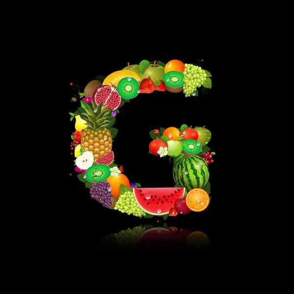 Fruit and vegetable alphabet Stock Vectors, Royalty Free Fruit and ...