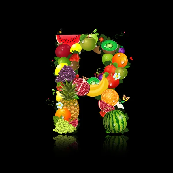 Fruit and vegetable alphabet Stock Vectors, Royalty Free Fruit and ...