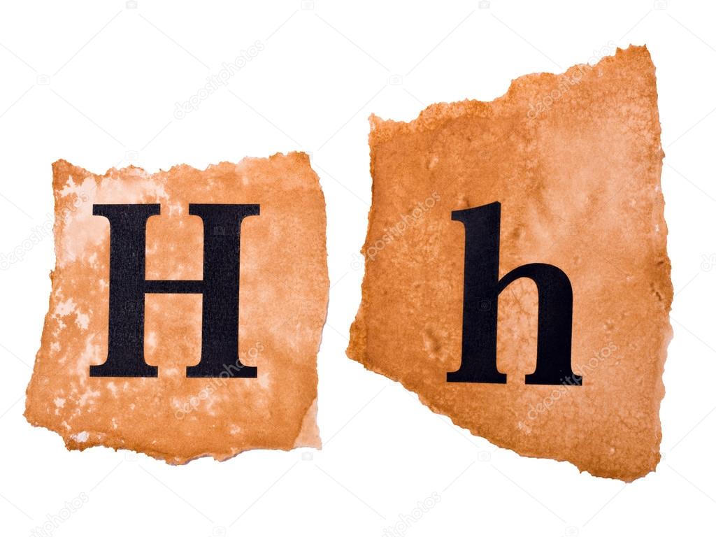 Header and capital letter H on the old paper — Stock Photo © irogova ...