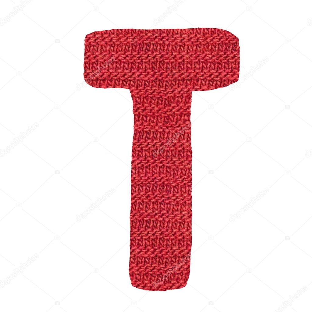 Letter T alphabet, knitted spokes structure — Stock Photo © irogova ...