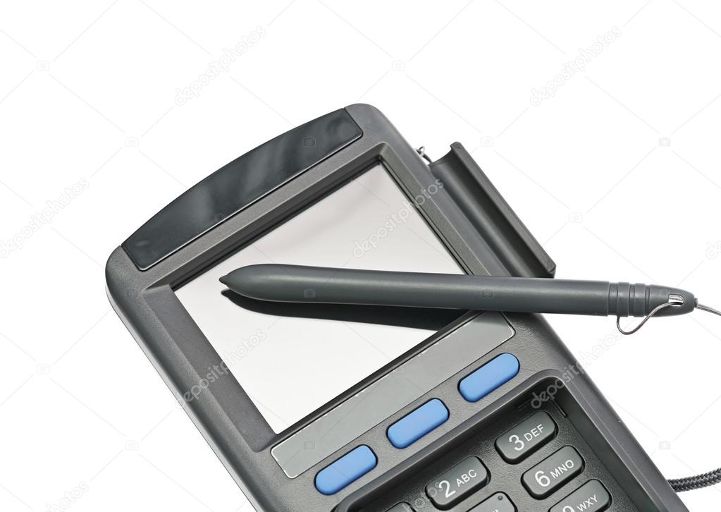 Payment terminal, digital electronic signature — Stock Photo © irogova ...