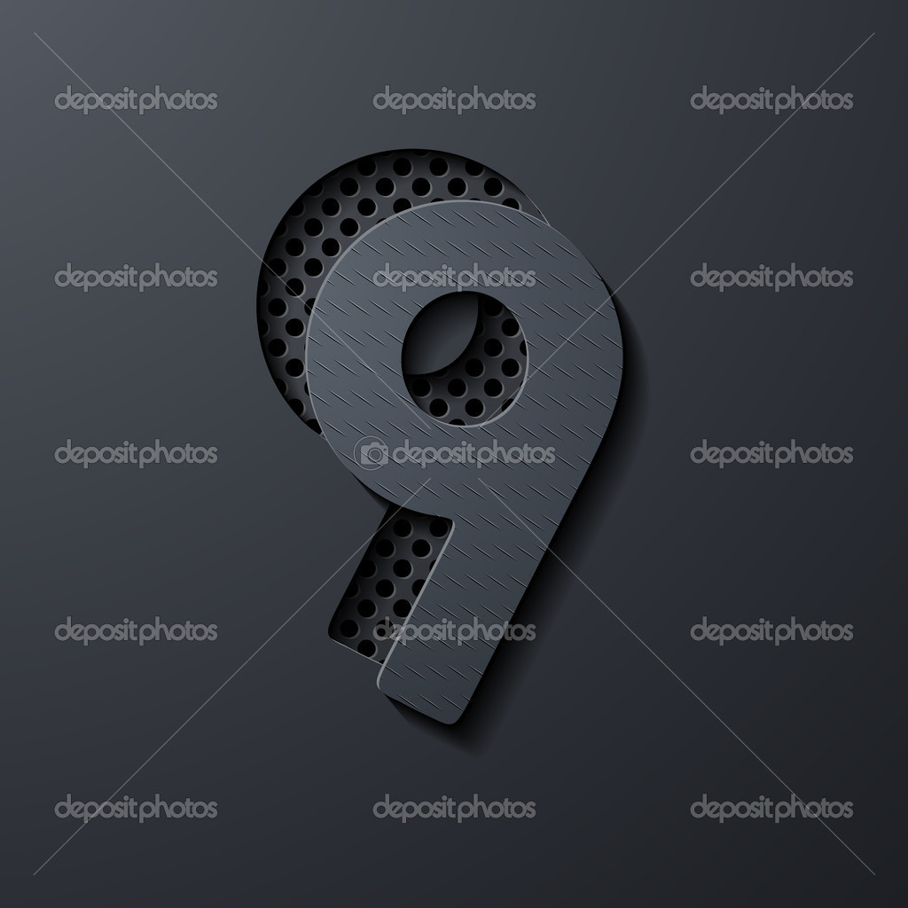 Number 9 Stock Vector by ©sergio77 33591969