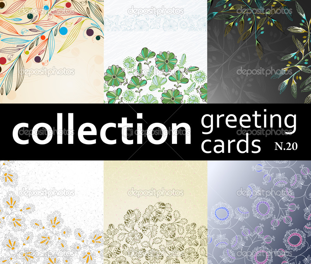 Collection greeting cards Stock Vector by ©sergio77 34005989