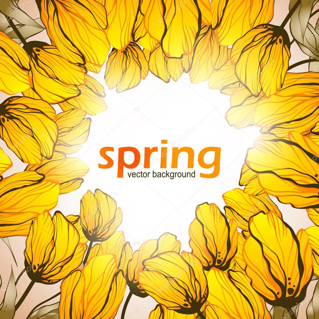 Spring flowers background Stock Vector by ©sergio77 34010491