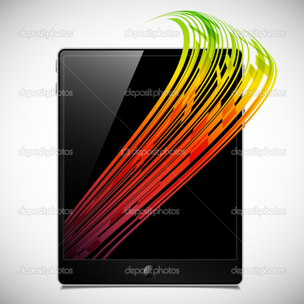 Tablet concept: abstract lines Stock Vector Image by ©sergio77 #40089295