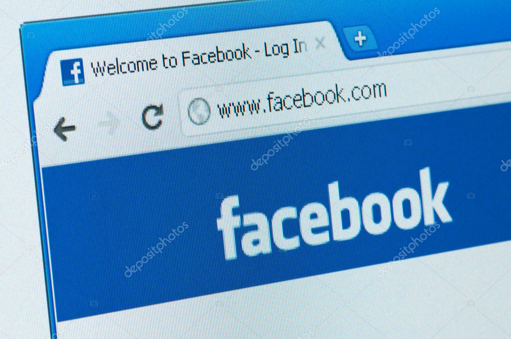 Página de inicio de Facebook las redes sociales populares — Foto ...