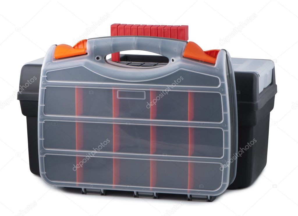Two plastic tool box. — Stock Photo © borysshevchuk #19959095