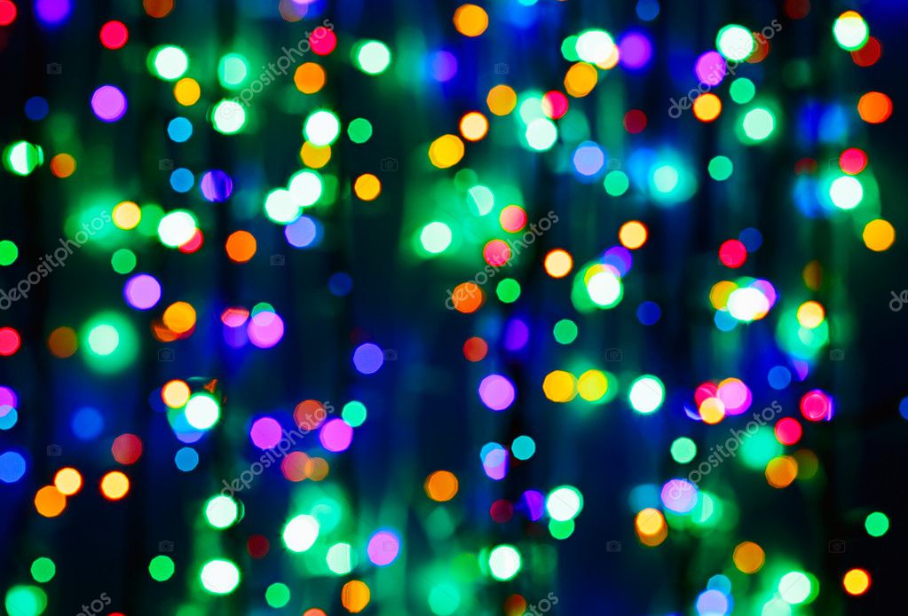 Multicolor bokeh circle background (illumination garland decorat Stock ...