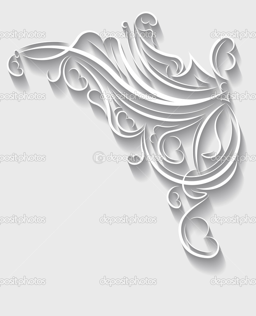 Floral corner in cut of paper style Stock Vector Image by ©antonshpak ...