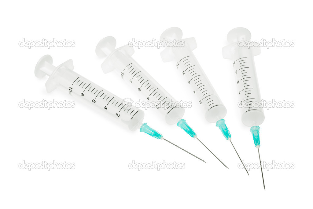 Group of syringes isolated on white Stock Photo by ©repinanatoly 29421679