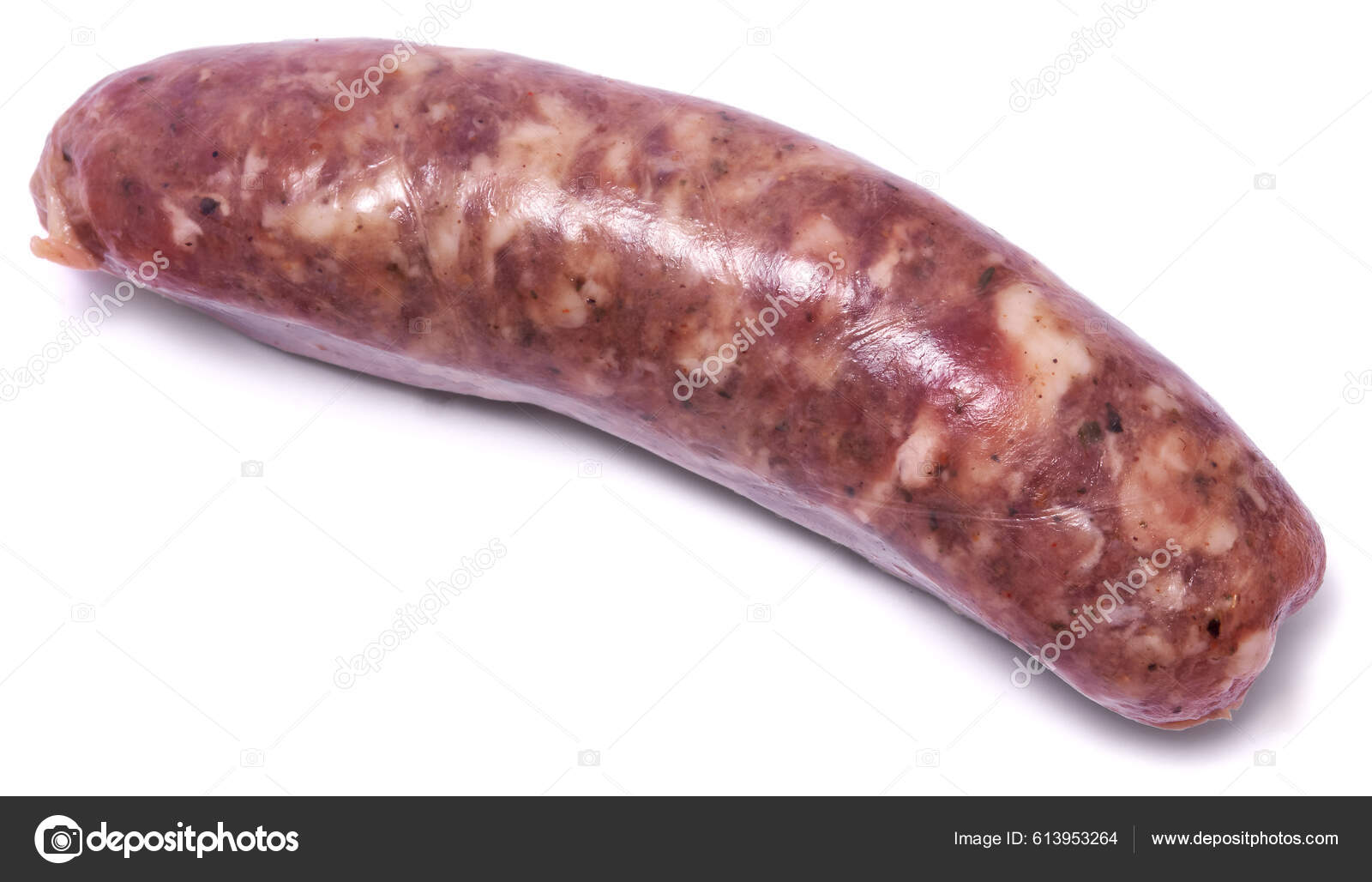 Embutido Crudo Parrilla Ternera Cerdo Aislado Sobre Fondo Blanco — Foto ...