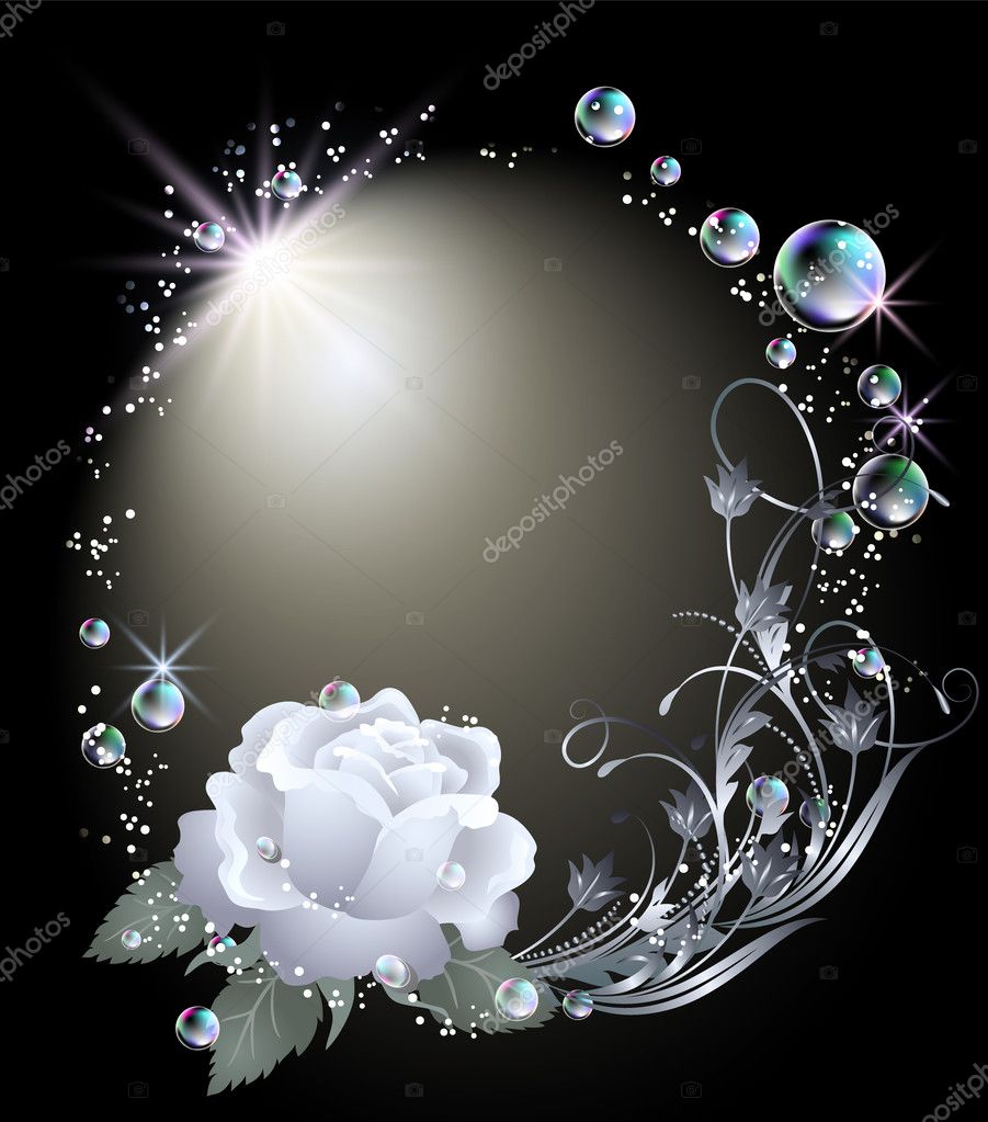 Rose, star and bubbles Stock Vector Image by ©Marisha #12904174