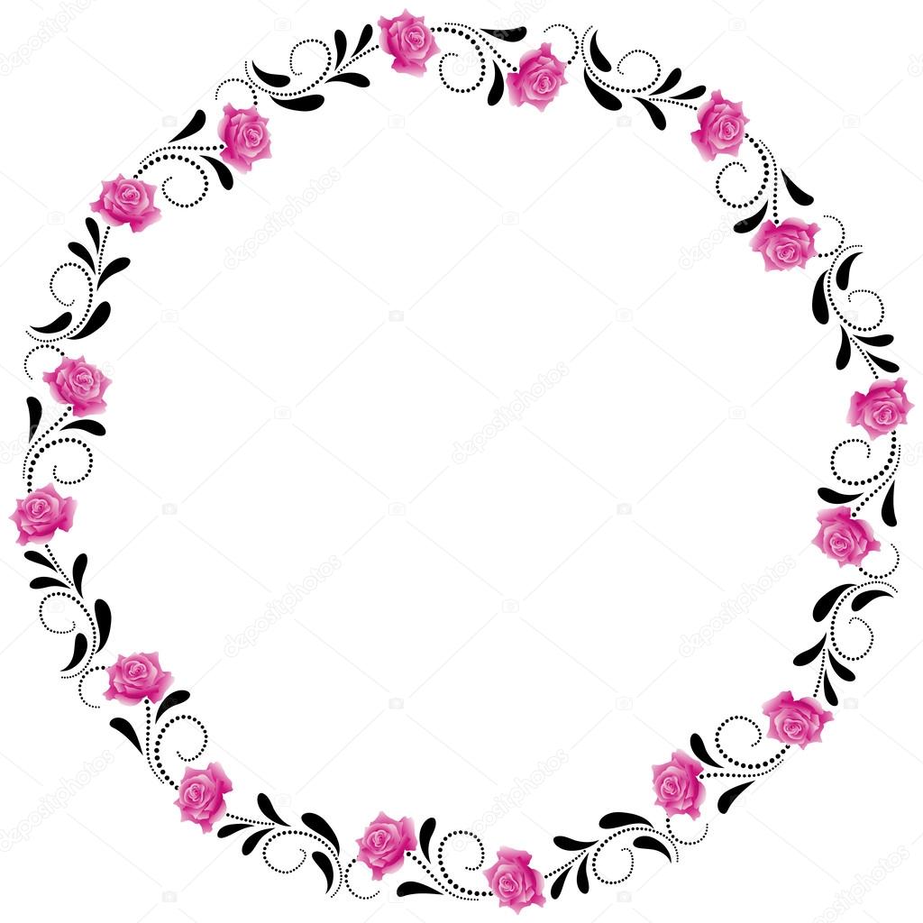 Decorativa cornice rotonda — Vettoriali Stock © Marisha #37777839