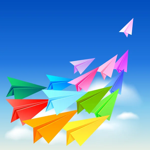 Colorful paper airplanes Stock Vector Image by ©Marisha #47526113