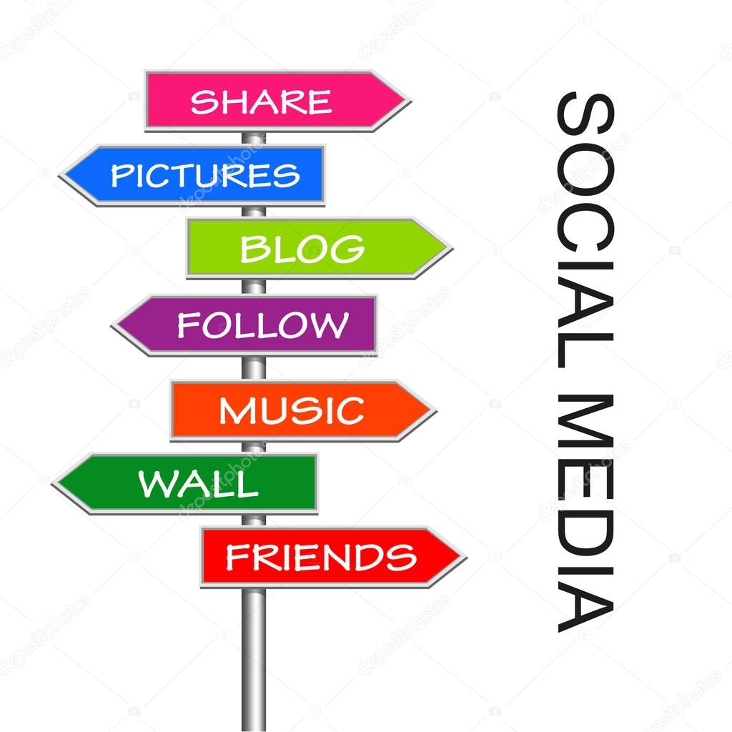 Social media sign Stock Vector by ©missbobbit 21705847