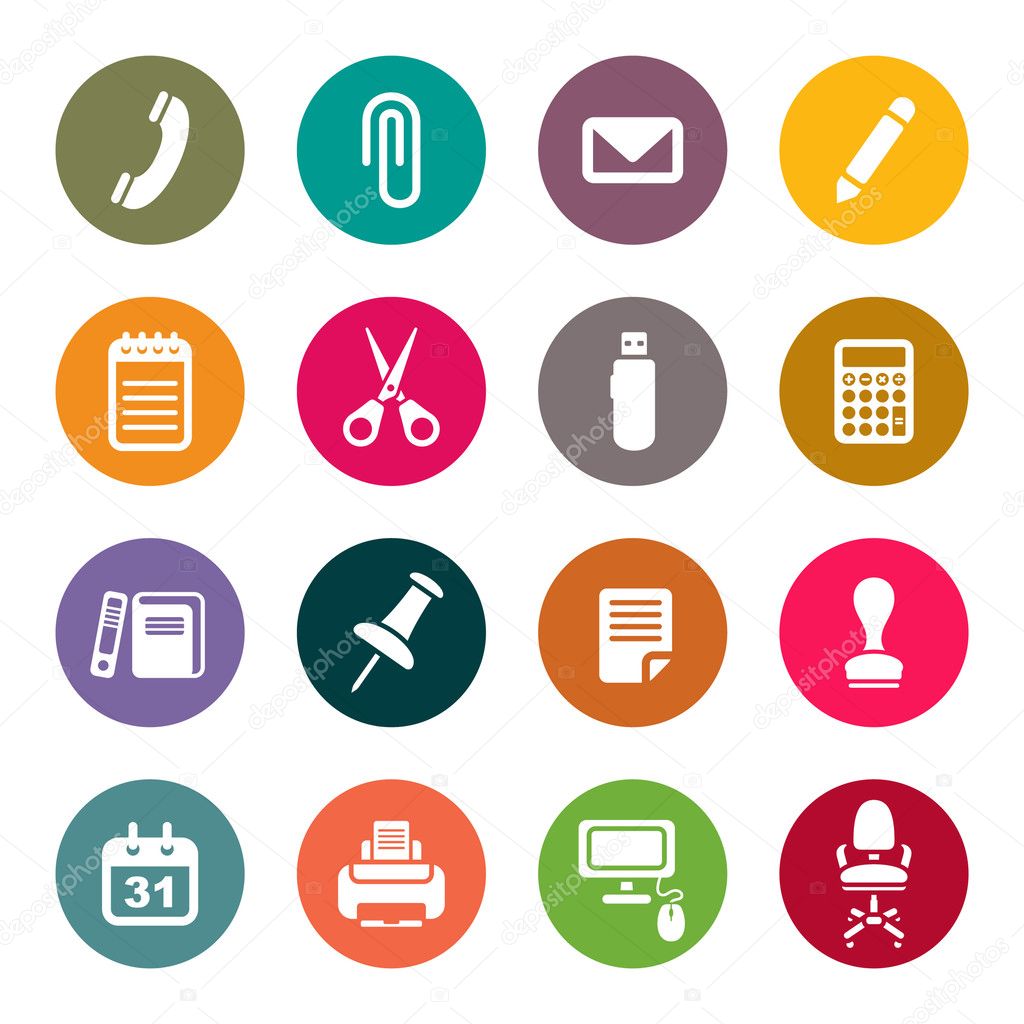 Icone De Material De Escritorio