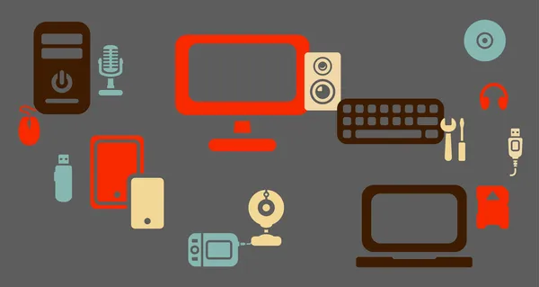 Computer devices theme background Stock Vector Image by ©missbobbit ...