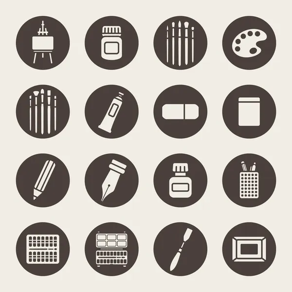 Art materials icons set Stock Vector Image by ©missbobbit #33571701